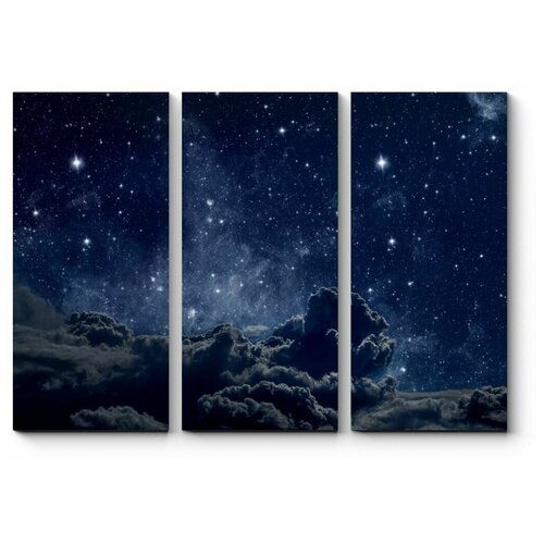 Модульная картина Звездное небо, завораживающая ночь90x65
