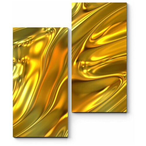 Модульная картина Расплавленное золото60x75