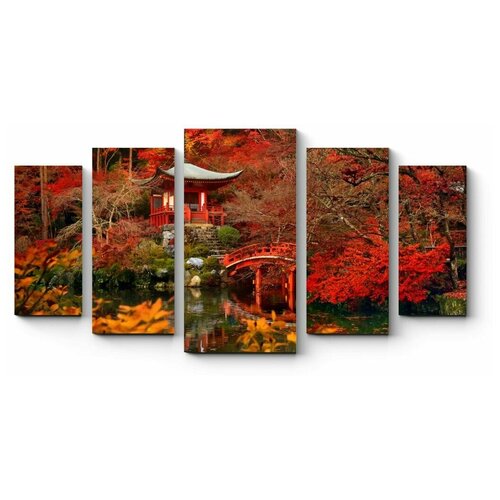 Модульная картина Красная осень в Киото110x61