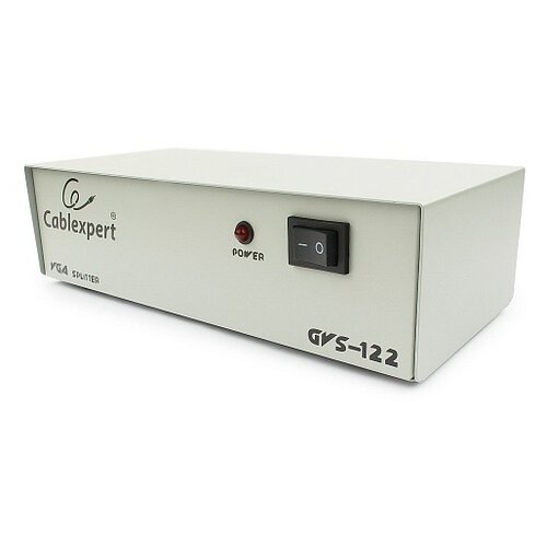 Разветвитель Cablexpert, VGA, 1 компьютер - 2 монитора, каскадируемый, HD15F/2x15F, GVS122 16206433