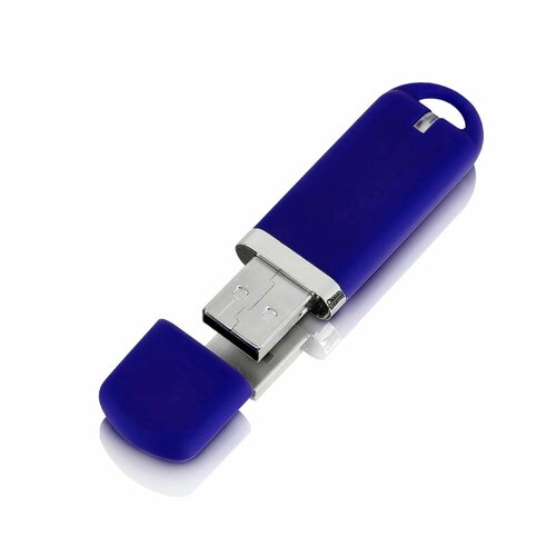 Флешка Memo, 64 ГБ, темно-синяя, USB 2.0, арт. F34