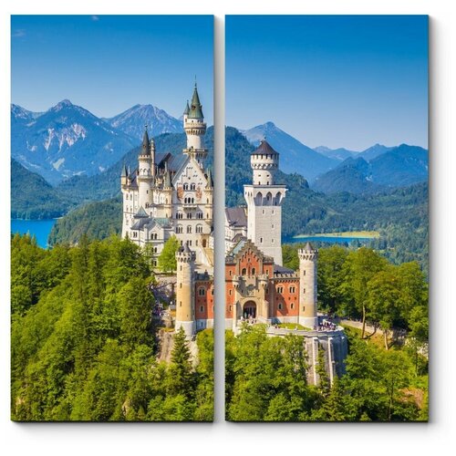 Модульная картина Сказочный замок Нойшванштайн, Германия 110x110