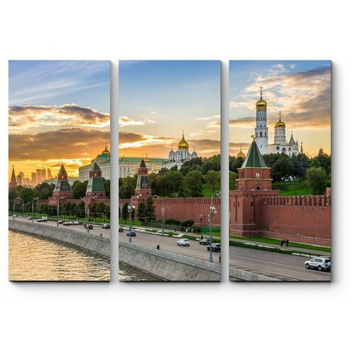 Модульная картина Закат в самом сердце Москвы 180x129
