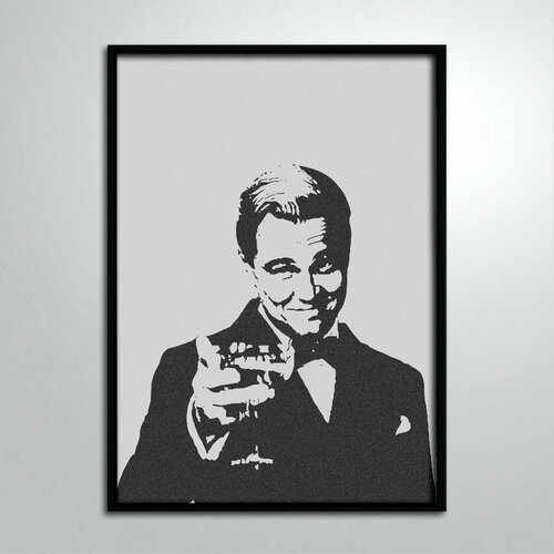 Постер в раме/Великий Гэтсби Леонардо ДиКаприо Аппликация Минималтзм Бумага The Great Gatsby