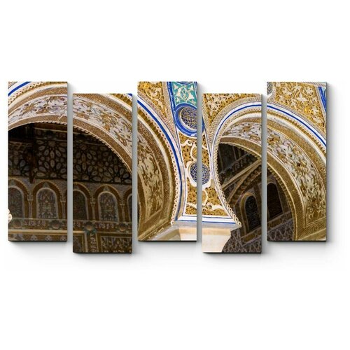 Модульная картина Декорированные подковы арки100x58