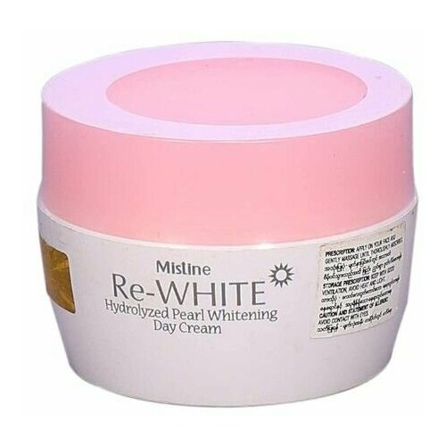Дневной отбеливающий крем для лица Mistine "Re-white Hydrolyzed Pearl"с жемчугом и коллагеном 30 мл.