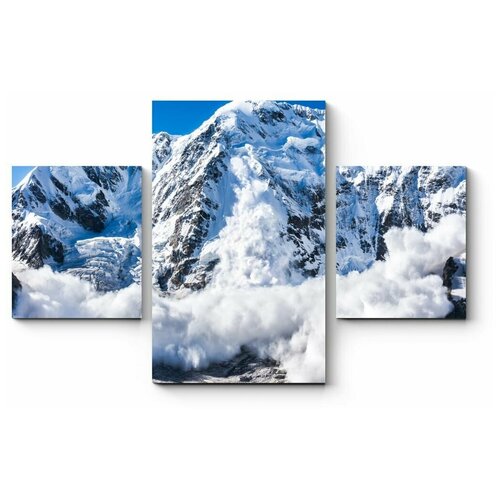 Модульная картина Сход снега в горах Кавказа 160x104