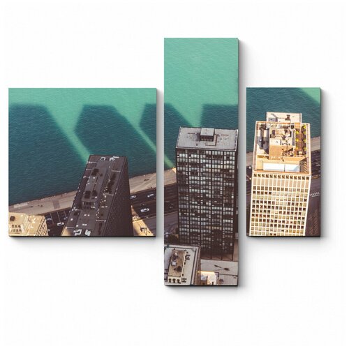 Модульная картина Пролетая над Чикаго 110x91