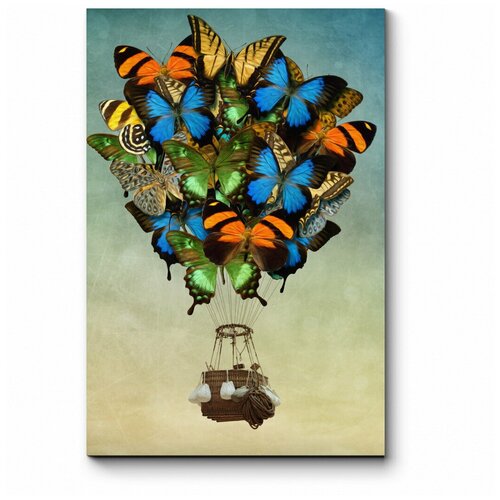 Модульная картина Воздушный шар из бабочек 30x45