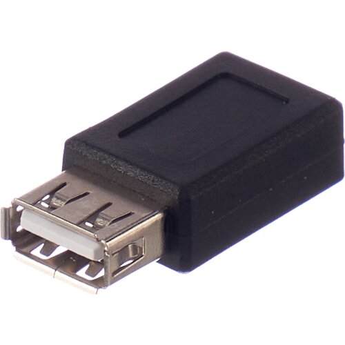 Адаптер переходник GSMIN RT-55 USB 2.0 (F) - micro-USB (F) (Черный)