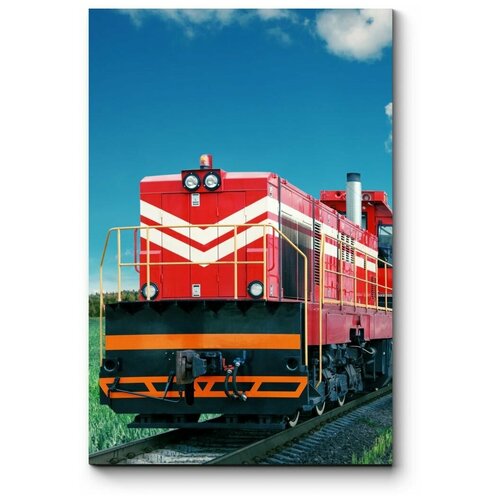 Модульная картина Красный поезд 70x105