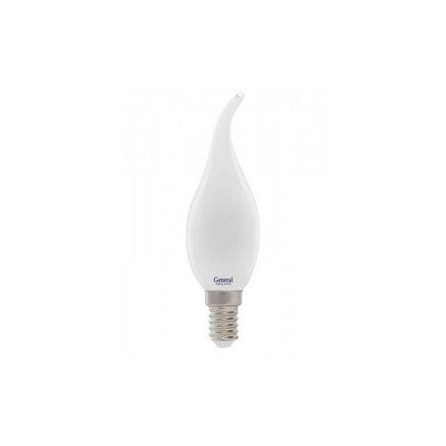 Светодиодная LED лампа General филамент свеча на ветру E14 8W 4500K 4K 35x118 (нитевидная), матовая 655200 (упаковка 16 штук)