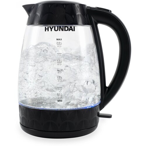 Чайник Hyundai HYK-G4505 2л. 2200Вт черный (стекло)