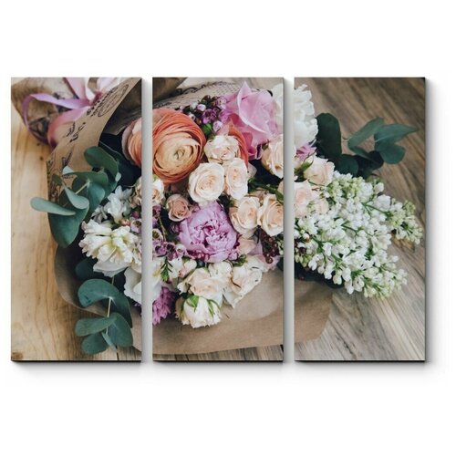Модульная картина Весенний букет цветов90x65