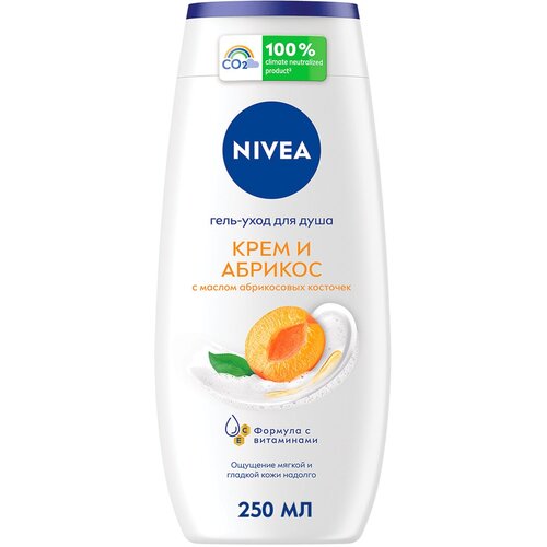 Крем-гель для душа Nivea Абрикос, 250 мл, 250 г