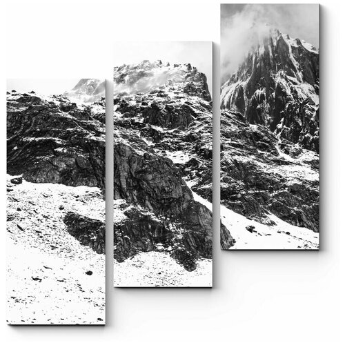Модульная картина Неприступные горы 140x149