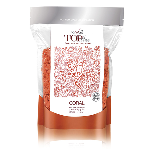 ITALWAX, Воск горячий пленочный, Top Line Coral (Коралл) , гранулы, 750гр