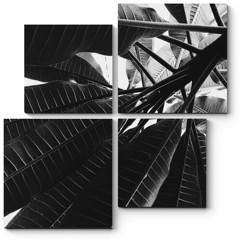 Модульная картина Скрываясь в тени растений 110x110