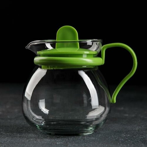 Чайник стеклянный заварочный «Теплота», 400 мл, цвет микс