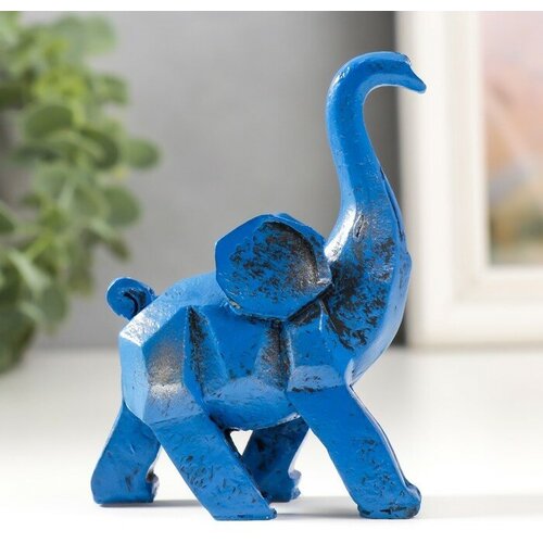 Сувенир полистоун "Синий слон" 3х8х8,5 см (2 шт)