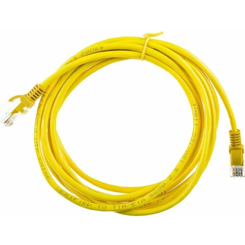 Патч-корд ExeGate UTP-RJ45-RJ45-C5e-PVC-CCA-3M, 3 м, желтый