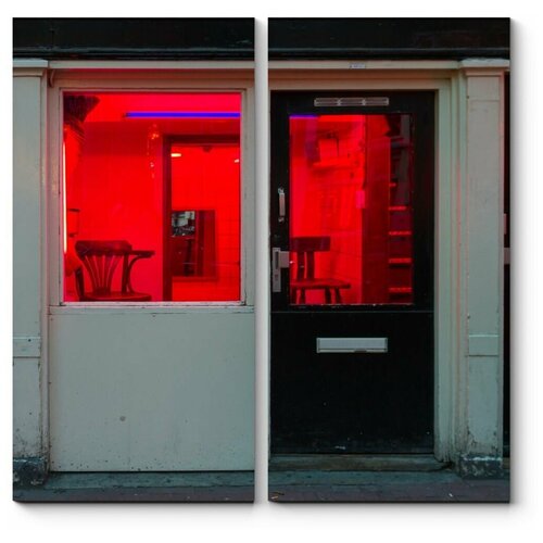 Модульная картина Улица красных фонарей 60x60