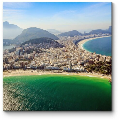 Модульная картина Пролетая над солнечным Рио-де-Жанейро 20x20