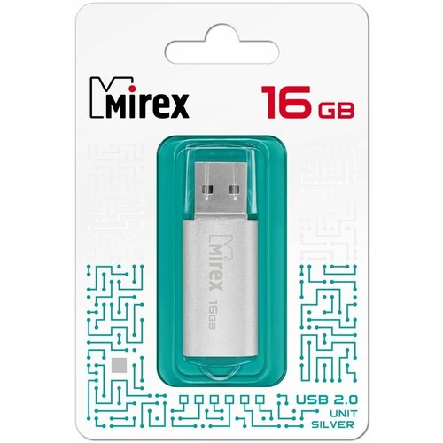 Флешка USB Flash Drive MIREX UNIT SILVER 16GB