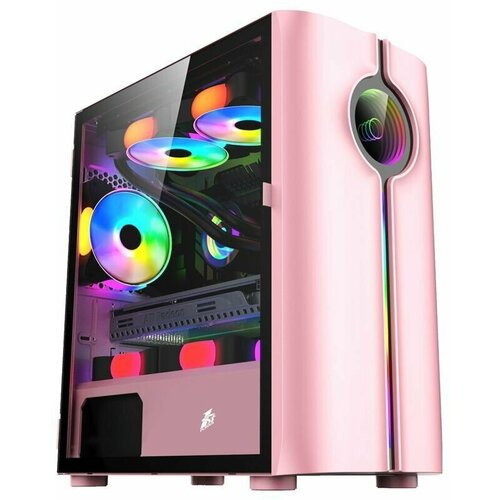 Системный блок Игровой компьютер (Intel Core i5-2300 (2.8 ГГц), RAM 16 ГБ, SSD 1024 ГБ, NVIDIA GeForce GTX 1050 Ti (4 Гб), Windows 10 Pro), розовый