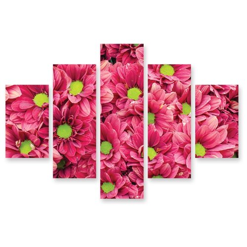 Модульная картина на холсте "Розовый букет" 90x64 см