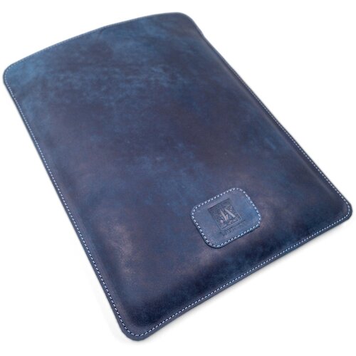 Кожаный чехол J.Audmorr для Macbook 15 AIr и Ноутбука 14-15" (355 х 235 х 18 мм), синий, NewBridge 15 Navy