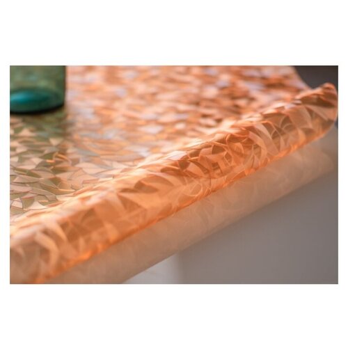 Прозрачная скатерть на стол "Битое стекло". Цвет: золотисто-медный. Размер 60 см * 80 см, Толщина 0,65 мм .