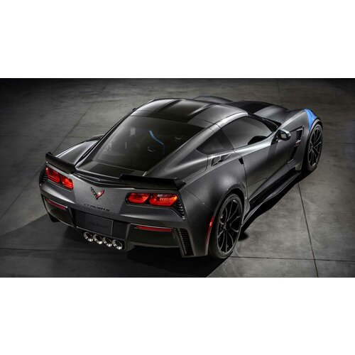 Картина на холсте 60x110 Альянс Лес "Corvette с7 sport grand" на подрамнике / интерьер/ декор