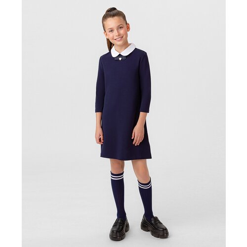 Школьное платье Button Blue, размер 128, синий