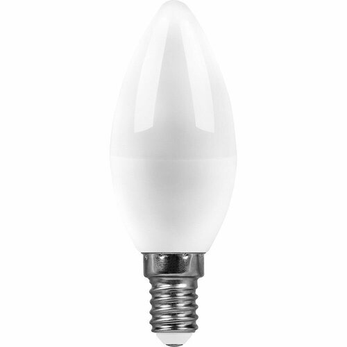 Светодиодная лампа "Feron" Saffit, E14, 11 Вт, 2700 К, свеча матовая, 10 шт в комплекте