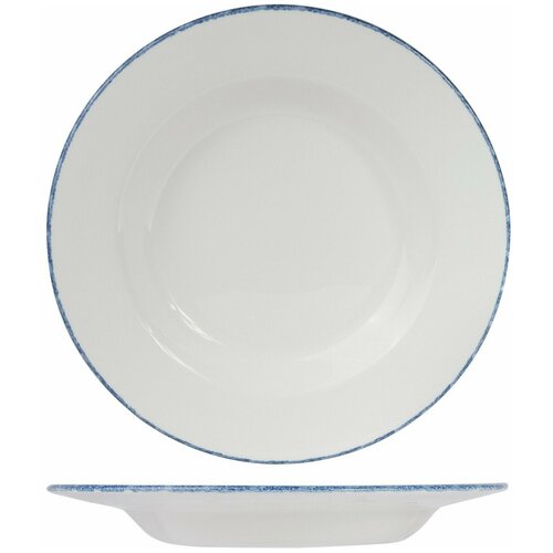 Блюдо круглое глубокое «Блю дэппл», 0,6 л, 30 см, синий, фарфор, 17100350, Steelite
