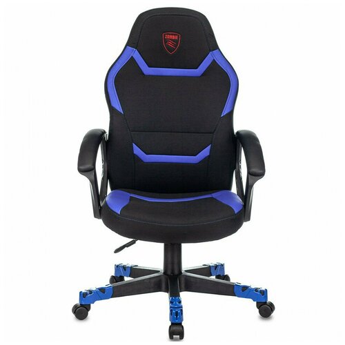 Кресло геймера пластик/кожзам/ткань Zombie 10 черный/синий