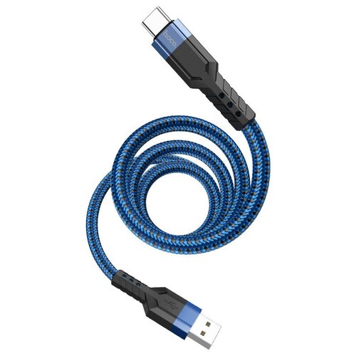 Кабель HOCO U110 Type-C charging data cable 1.2M, 3.0А, blue