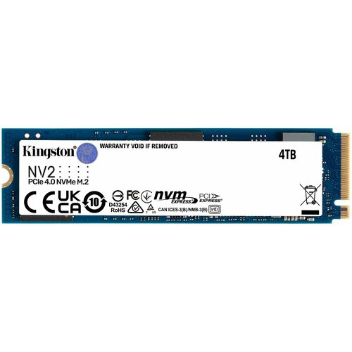 Твердотельный накопитель Kingston NV2 4096ГБ, M.2 2280, PCI-E 4.0 x4, M.2 SNV2S/4000G