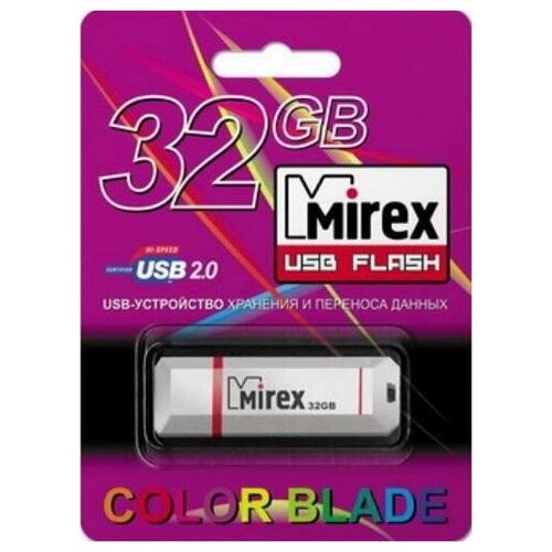 Флэш-диск USB 32GB Mirex KNIGHT WHITE (ecopack) (арт. 379570)