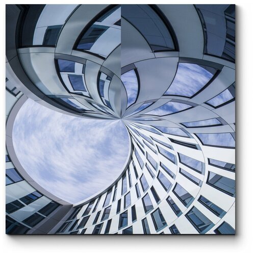 Модульная картина Круговорот здания 50x50