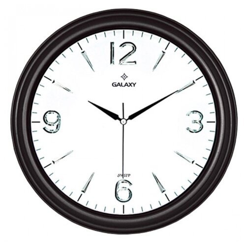 Настенные часы GALAXY 1961-K, черные, размер 35 см