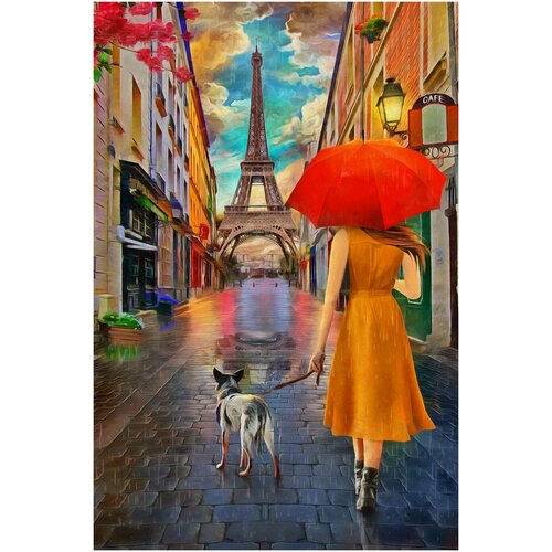 Интерьерная картина Красочный Париж 50х30