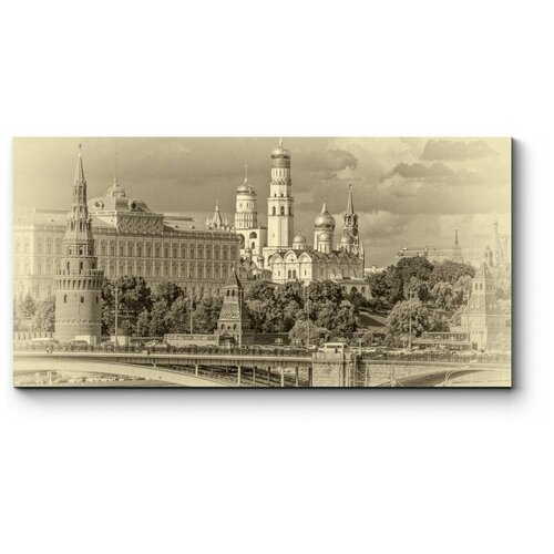 Модульная картина Черно-белая Москва110x55