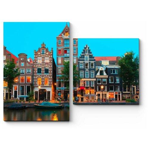 Модульная картина Амстердам каким мы его знаем 60x45