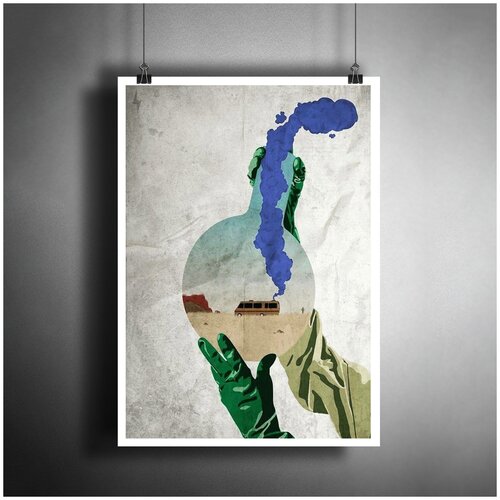 Постер плакат для интерьера сериал "Breaking Bad. Во все тяжкие Хайзенберг"/ Декор дома, офиса, комнаты A3 (297 x 420 мм)
