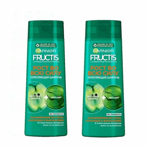 Garnier Fructis Рост во всю Силу Укрепляющий шампунь 400 мл 2 шт