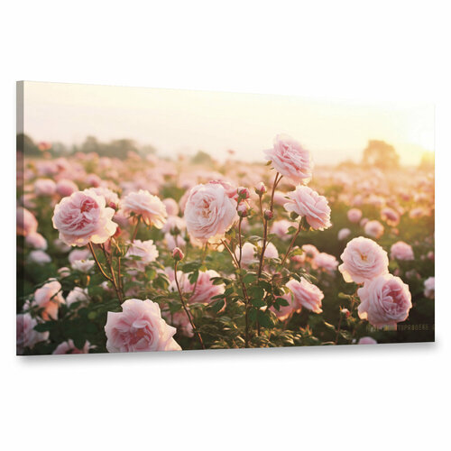 Интерьерная картина 100х60 "Розы в творчестве"