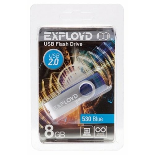 Флешка EXPLOYD 530 8 ГБ, blue