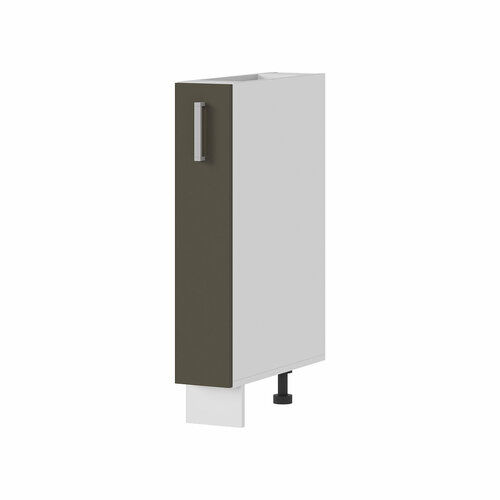 Кухонный модуль, без столешницы, напольный, ШНБ150, Белый/Альфа Холст вулкан